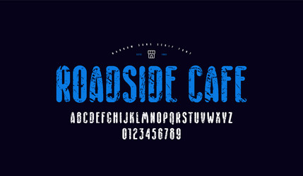 Rectangular serif font in the style of college Vector Image