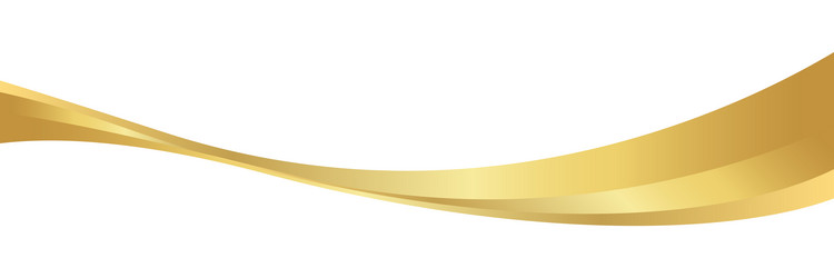 Gold wave curve golden corner shape Royalty Free Vector