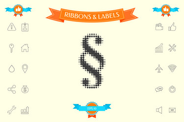 Paragraph halftone logo Royalty Free Vector Image