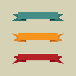 Set of multicolored vintage banners Royalty Free Vector