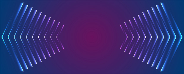 Blue ultraviolet neon laser arrows technology Vector Image