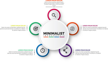 Circular organization chart design template Vector Image
