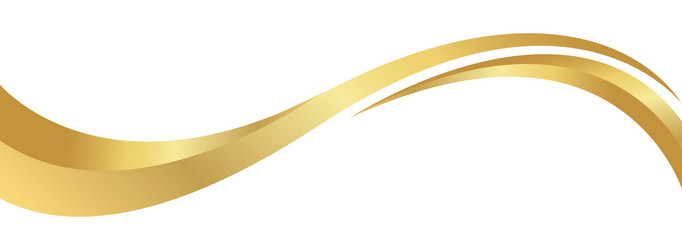 Gold wave curve golden corner shape Royalty Free Vector