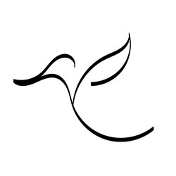 Holy spirit line art design for print Royalty Free Vector