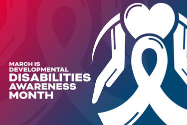 March is developmental disabilities awareness Vector Image