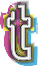 Neon sign letter t Royalty Free Vector Image - VectorStock