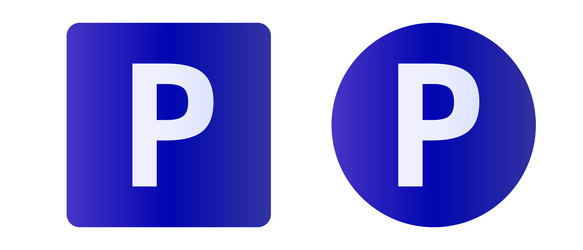 Round parking sign icon Royalty Free Vector Image