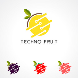 Smart fruit logo icon element and template Vector Image