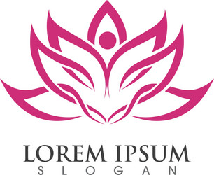 Geometric lotus flower logo Royalty Free Vector Image