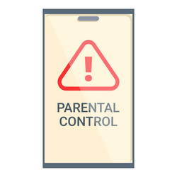 Attention parental control icon cartoon Royalty Free Vector