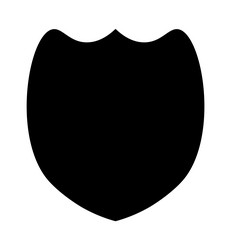 Police shield black shape heraldic shields blank Vector Image