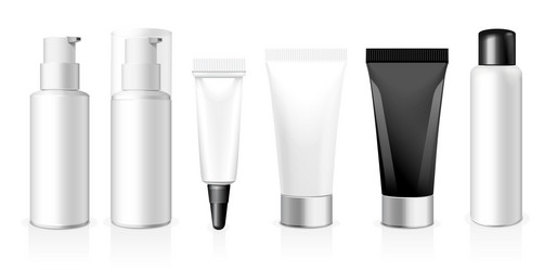 Realistic white blank plastic closed Royalty Free Vector