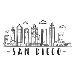 Kansas sky scraper dome mall business skyline Vector Image