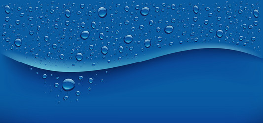 Blue water drops background Royalty Free Vector Image