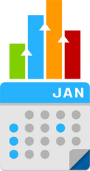 Paper calendar logo icon design Royalty Free Vector Image