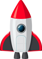 Isolated spaceship in yellow color Royalty Free Vector Image