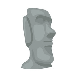 Moai face statue Royalty Free Vector Image - VectorStock