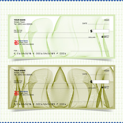 Bank cheque design with guilloche background Vector Image