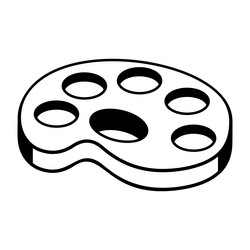 Plate Palette Paint Vector Images (over 200)