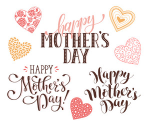 Postcard with happy mothers day inscription Vector Image