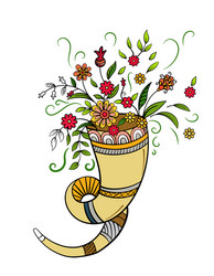 Shana tova rosh hashanah decorative frame happy Vector Image
