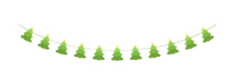 Christmas tree garland graphics Royalty Free Vector Image