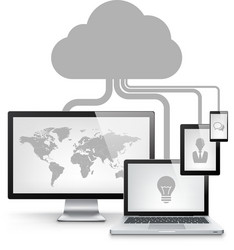 Cloud service Royalty Free Vector Image - VectorStock