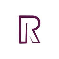 R logo letter icon symbol Royalty Free Vector Image