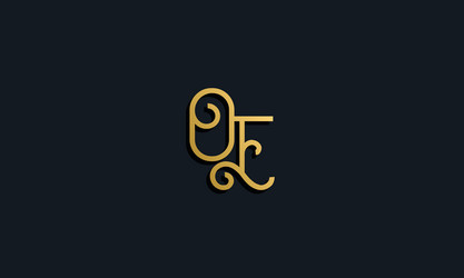 Initial letters oe monogram logo design bundle Vector Image