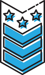 Rank shoulder straps icon symbol isolated Vector Image