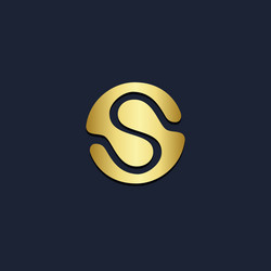 Golden initial letter ss with crown logo design Vector Image