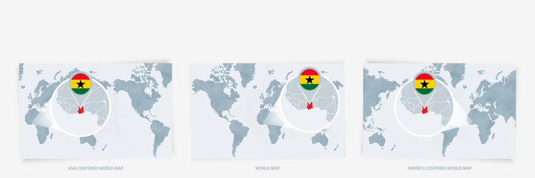 Detailed world map with pinned enlarged map Vector Image