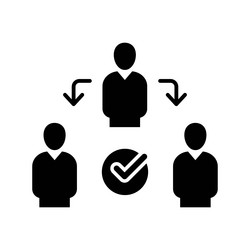 Assignment delegate delegating distribution Vector Image