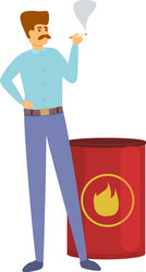Careless young boy phone icon cartoon style Vector Image