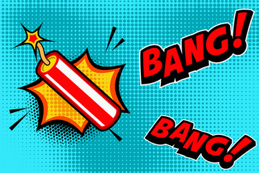 Comic style bomb dynamite sticks design element Vector Image