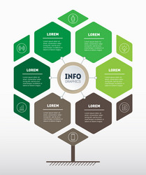 Infographic of green technology or education Vector Image