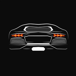 Lamborghini aventador logo design Royalty Free Vector Image