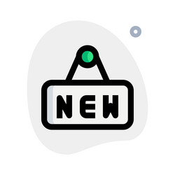 Signboard inside a shop indicating new stock Vector Image