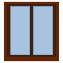 Square colored window for home isolated on white Vector Image