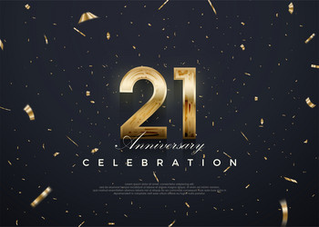 21st anniversary celebration design Royalty Free Vector
