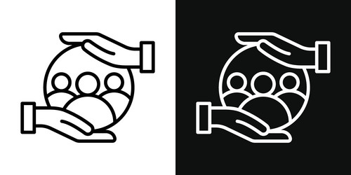 Customer retention icon set client care logo Vector Image