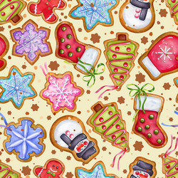 Gingerbread background Royalty Free Vector Image
