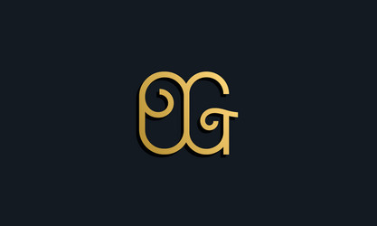 Initial letters og monogram logo design bundle Vector Image