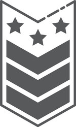 Rank shoulder straps icon symbol isolated Vector Image