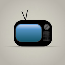 Television icon on transparent background Vector Image