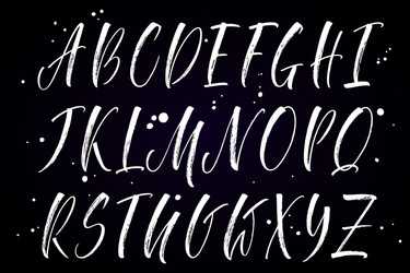 Brush lettering alphabet Royalty Free Vector Image