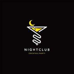 Logo for bar and night club modern templates Vector Image