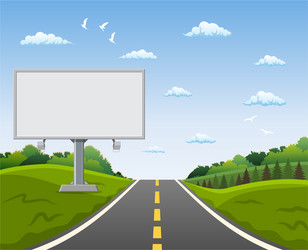 Empty road Royalty Free Vector Image - VectorStock