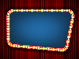 Retro light sign vintage style banner Royalty Free Vector