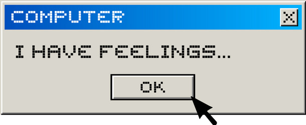 Funny computer message Royalty Free Vector Image